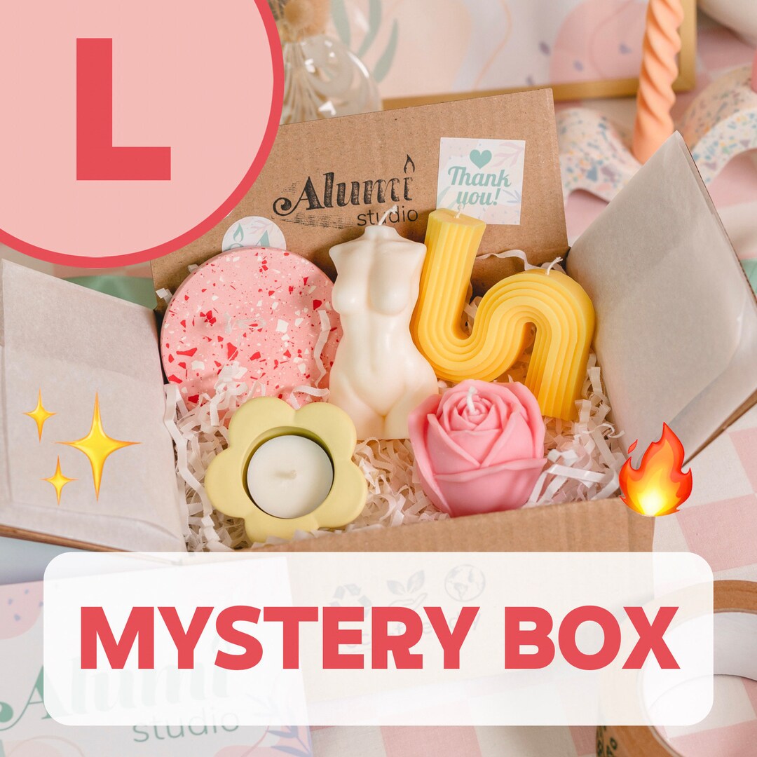 L MYSTERY BOX Soy Candles Gypsum Home Decor Terrazzo Perfect Gift for ...