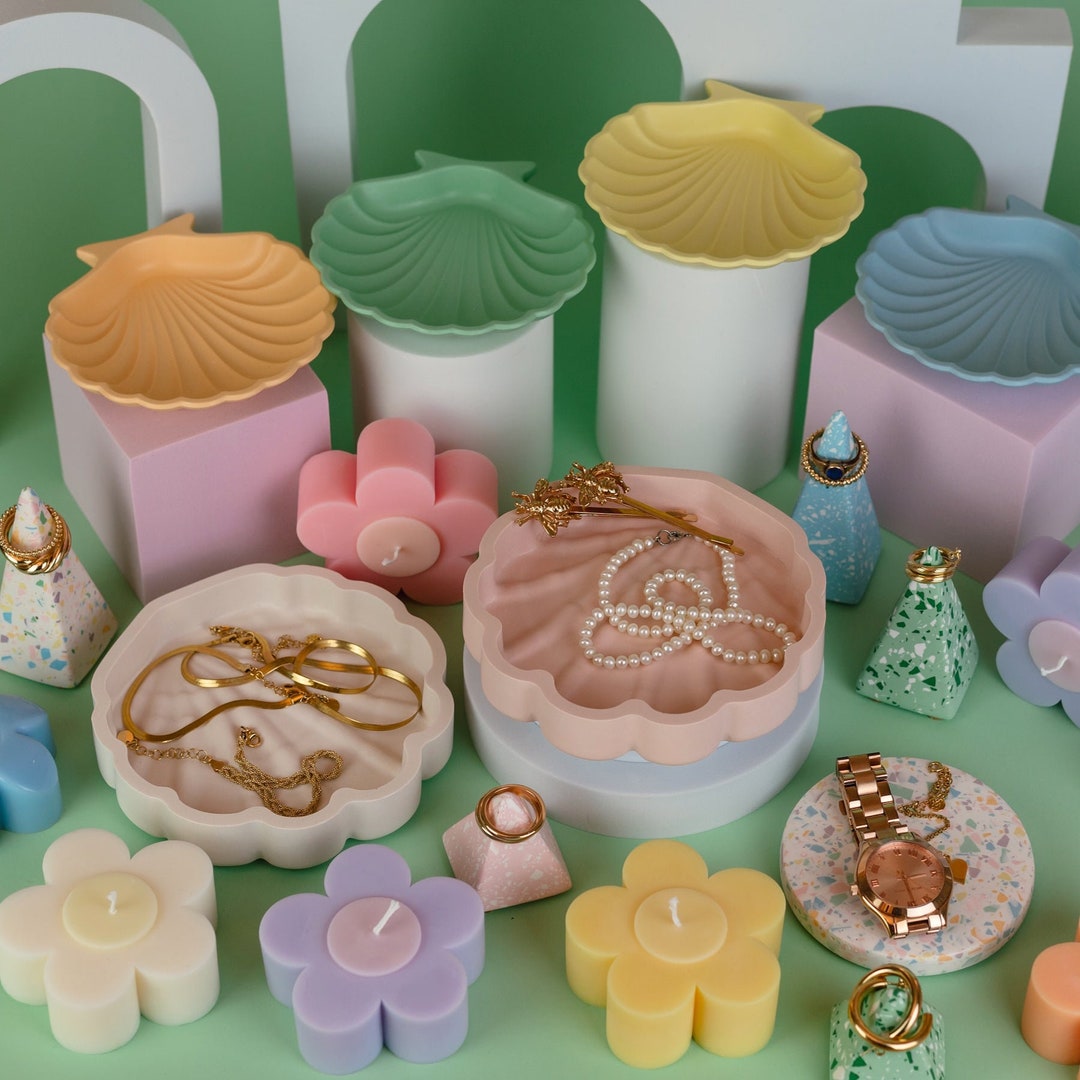 Shell Trinket Dish Eco-friendly Home Decor Gypsum Perfect Gift - Etsy