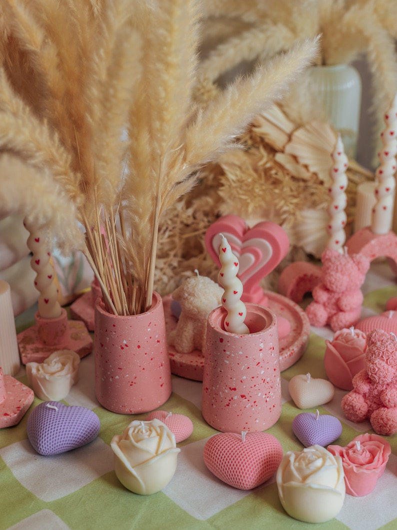 Vase Valentine's Day Gift Terrazzo Jesmonite for Her Girlfriend Wife ...