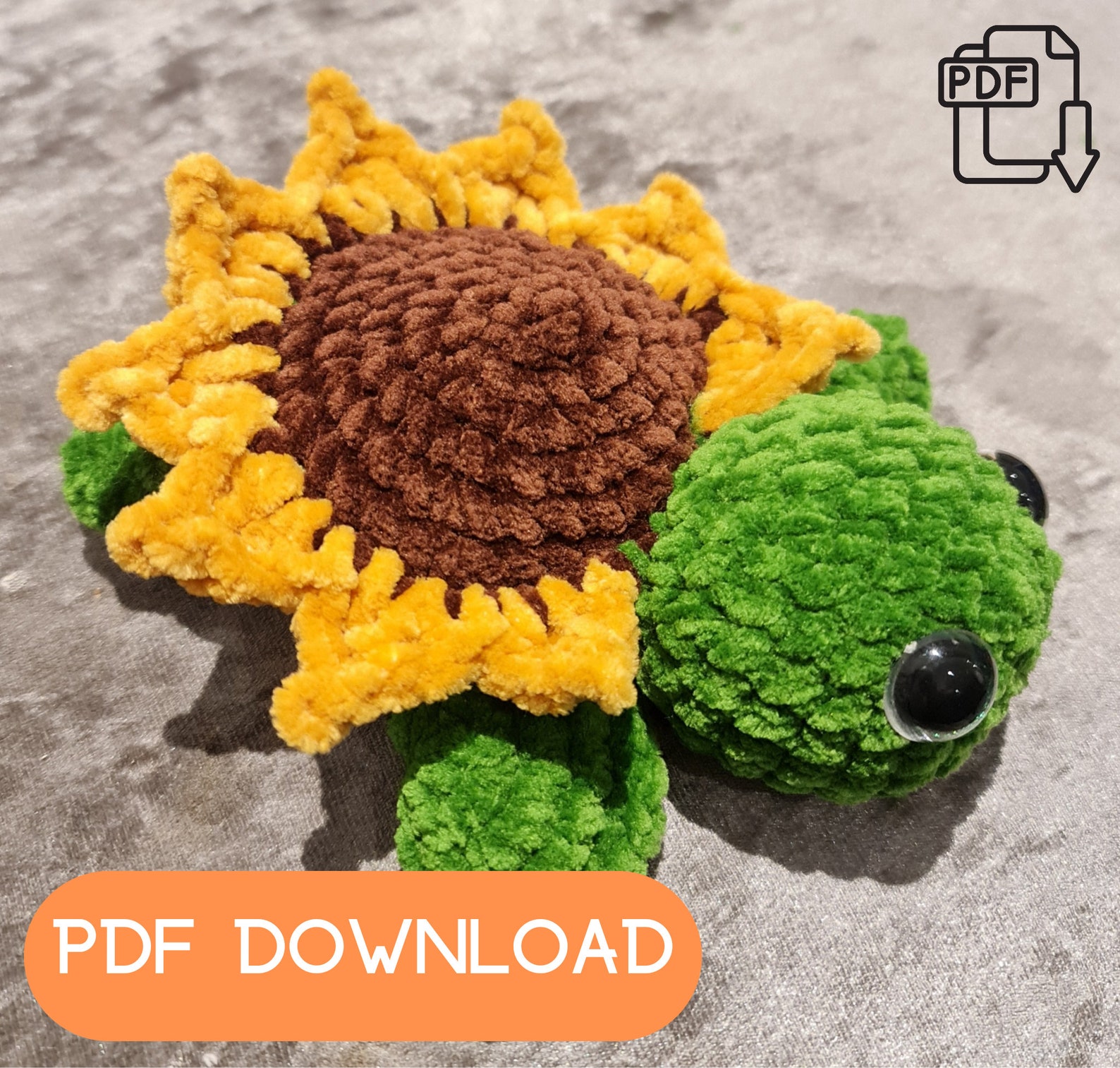 Sunflower Turtle Crochet Pattern - Etsy