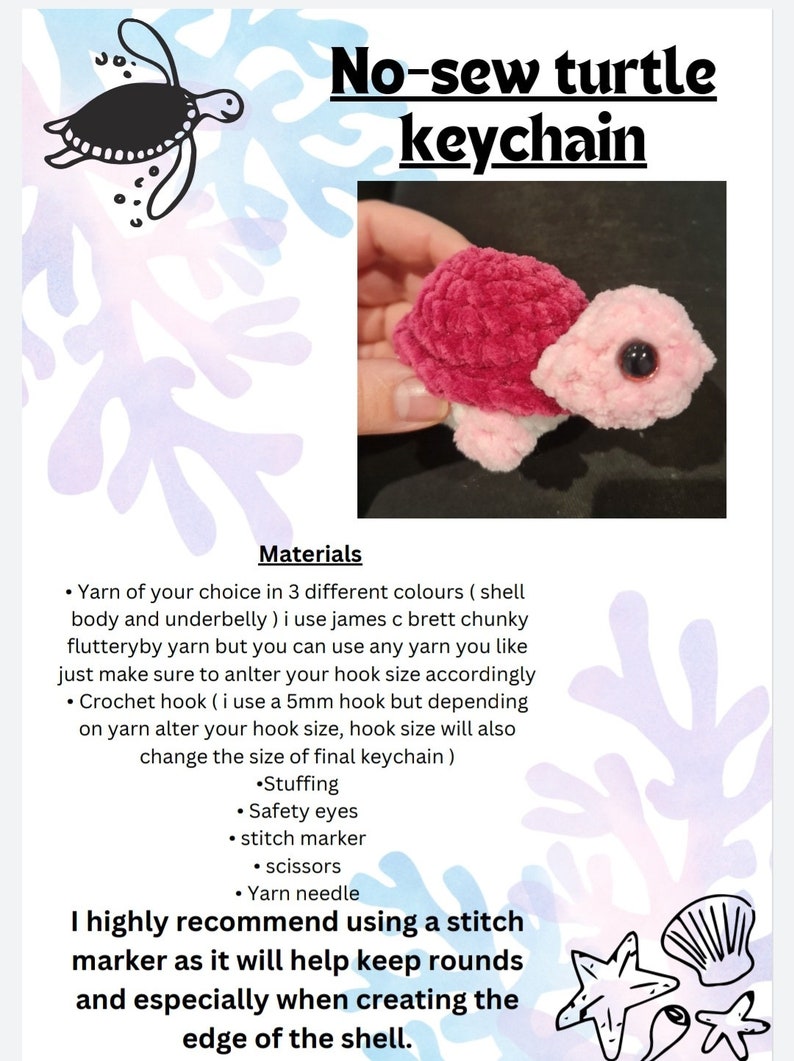 No-sew Turtle Crochet Pattern - Etsy