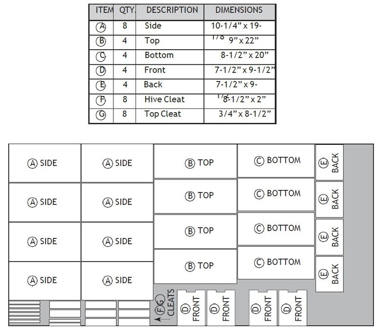 5-frame Nuc Beehive Plans DIY With DXF Files and PDF - Etsy