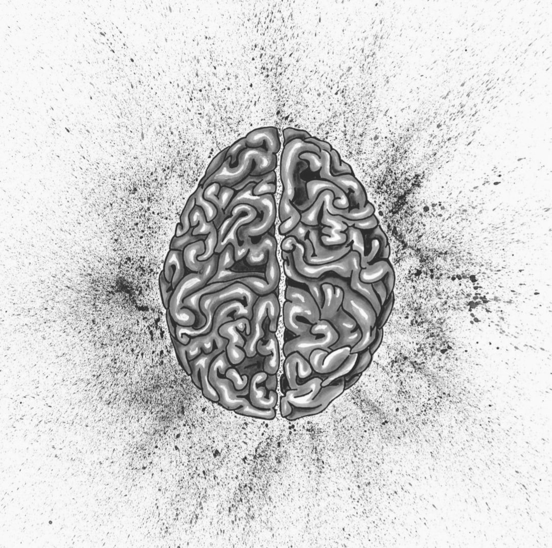 Exploding Brain Original Drawing With Ink Splatter - Etsy