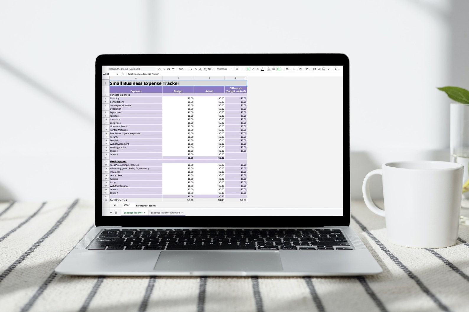 Small Business Expense Spreadsheet Excel Google Sheets, Cost Tracker ...