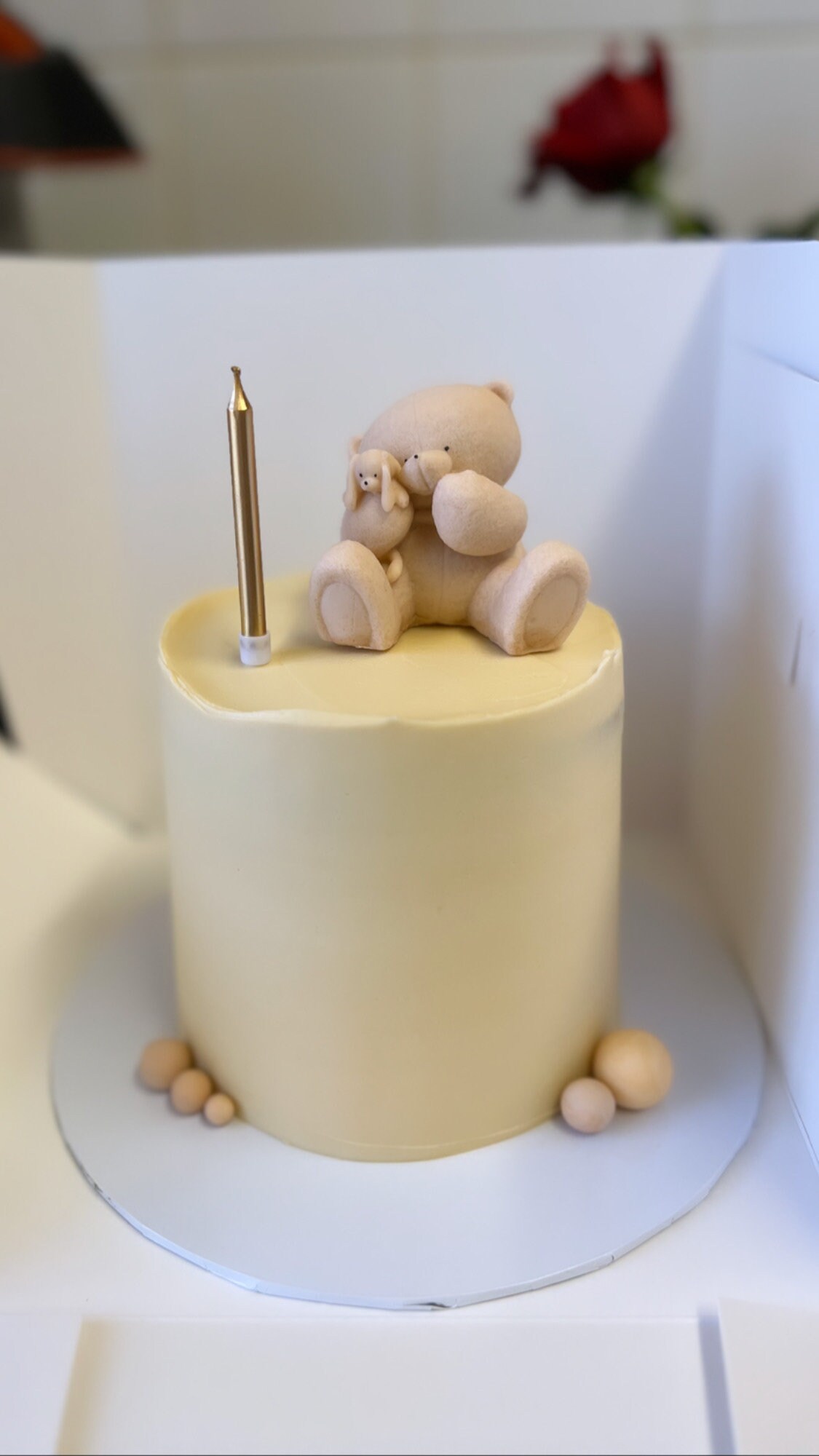Fondant Teddy Bear Cake Topper - Etsy