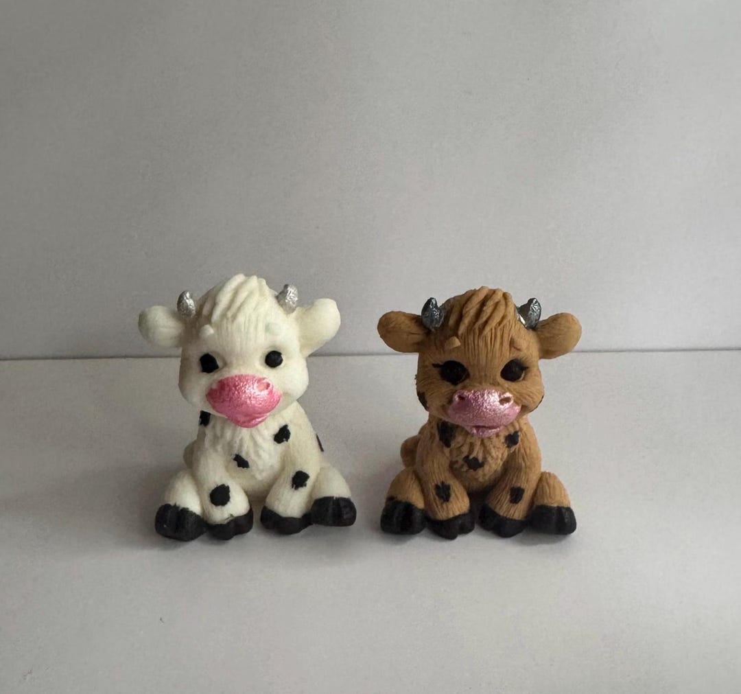 Edible Cow Fondant Cake Topper: Farm Animal Decoration - Etsy UK