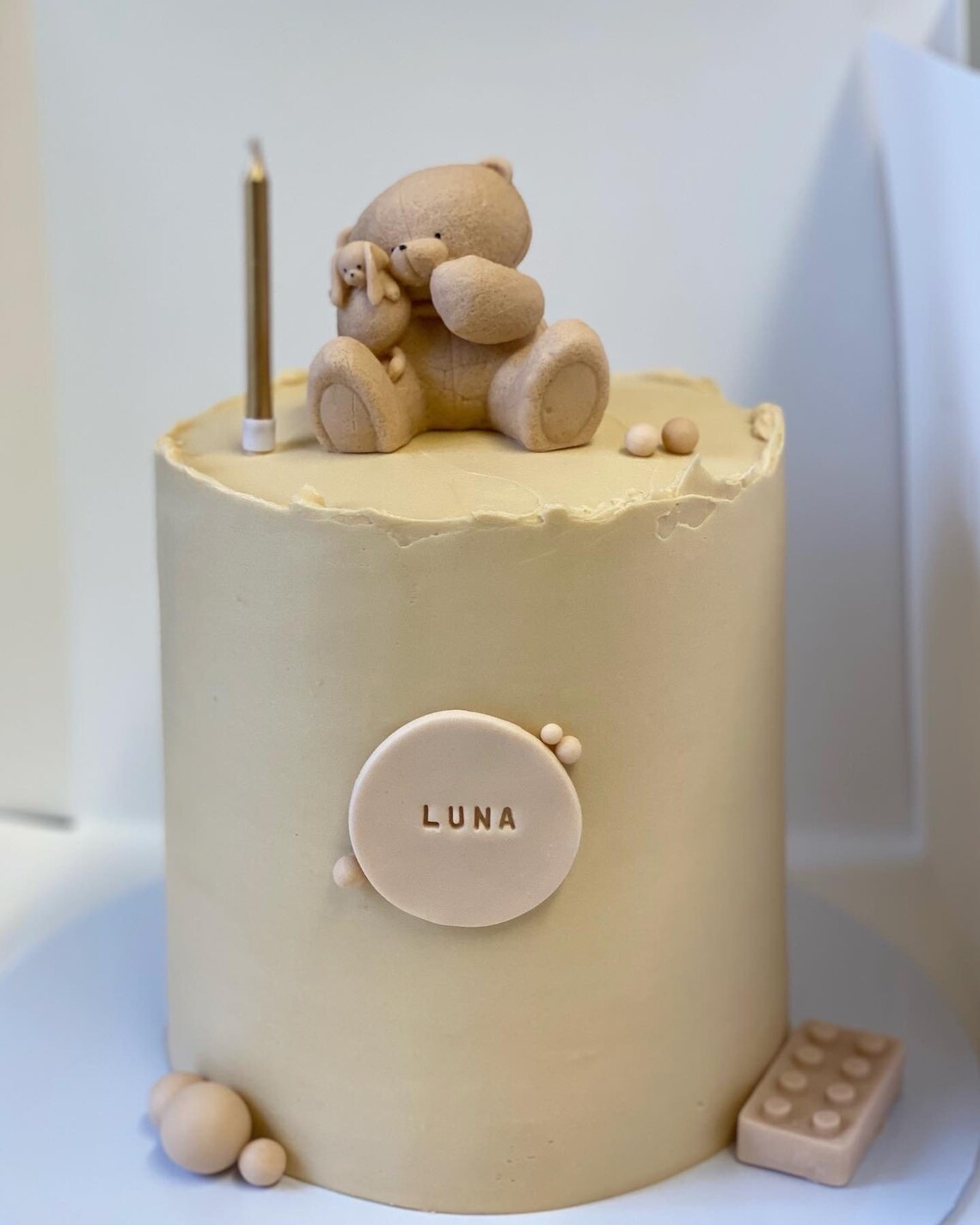 Fondant Teddy Bear Cake Topper - Etsy