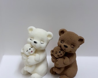 Fondant Teddy Bear Cake Topper, Bear Blowing Out a Candle - Etsy