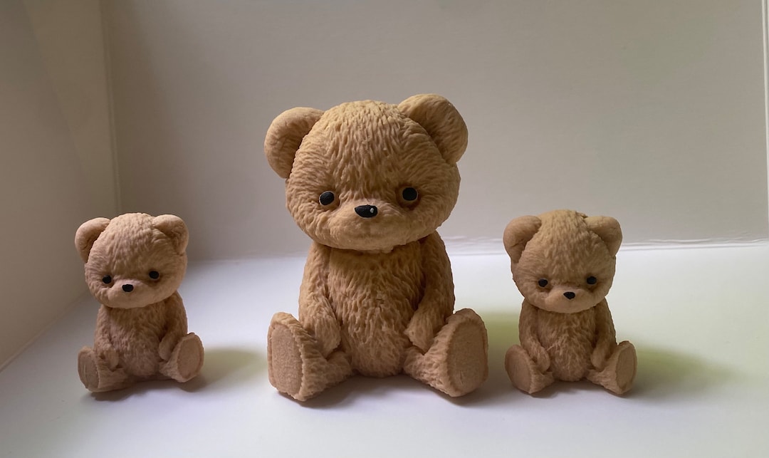 Fondant Set of Teddy Bears Cake Topper , Bear Cake Topper , Teddy Cake ...