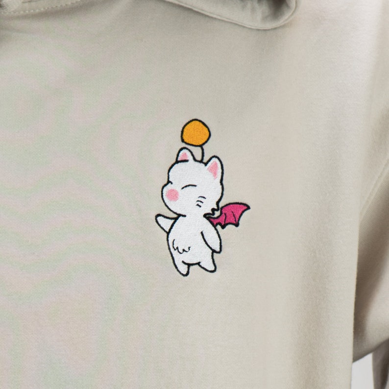 Embroidered Moogle Hoodie - Etsy