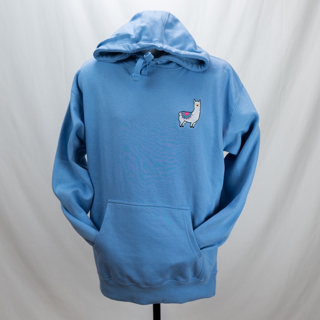 Cute Alpaca Embroidered Hoodie Animal Lover Gift, Peru, Llama, Alpaca ...