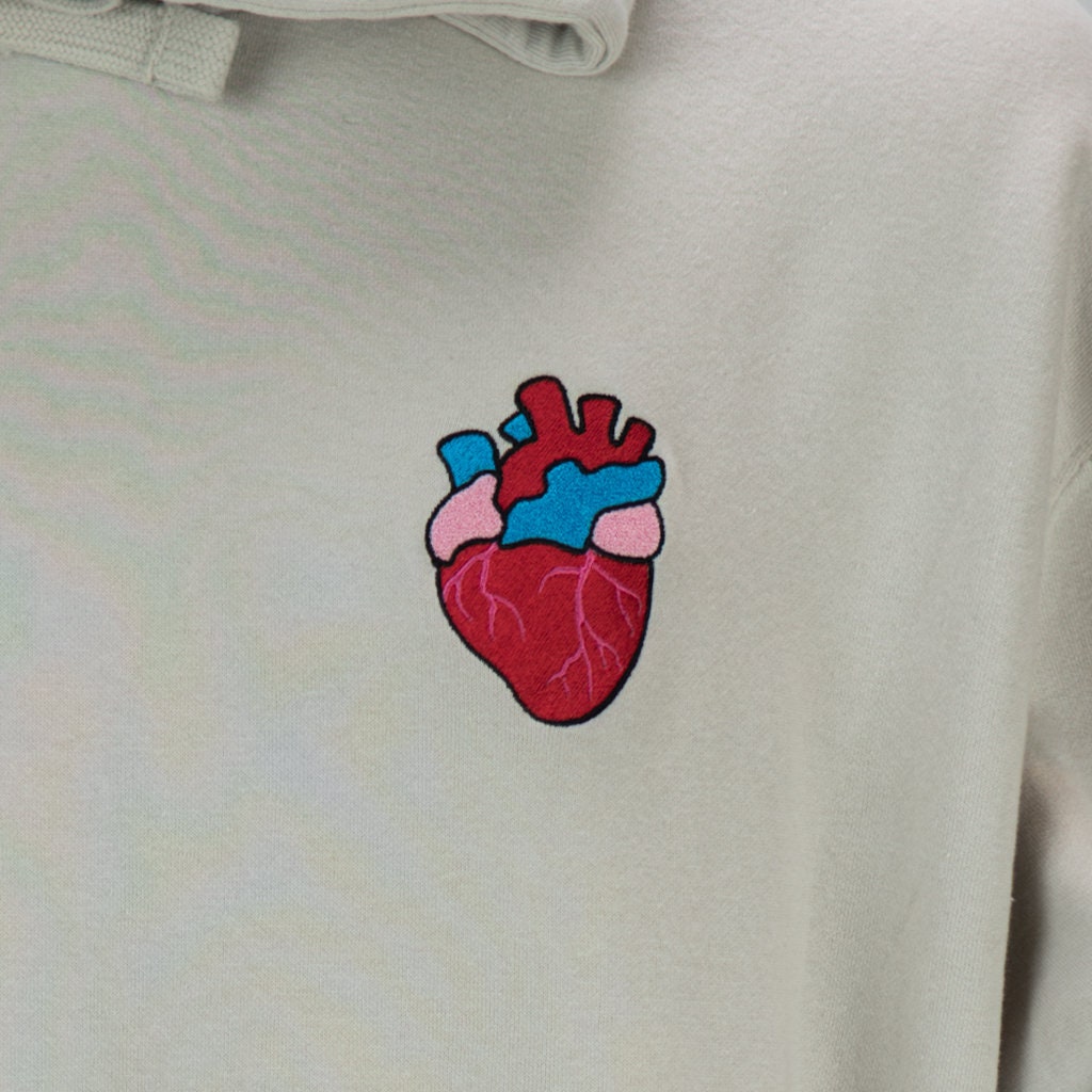 Anatomical Heart Embroidered Hoodie - Human Heart, Cardiology, Anatomy ...