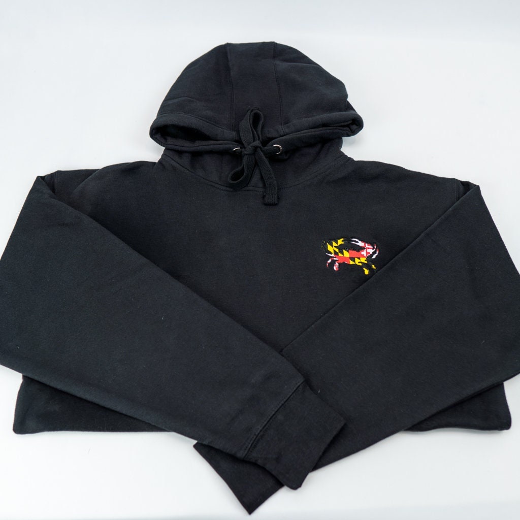 Maryland Flag Crab Embroidered Hoodie Maryland Crab, Baltimore ...