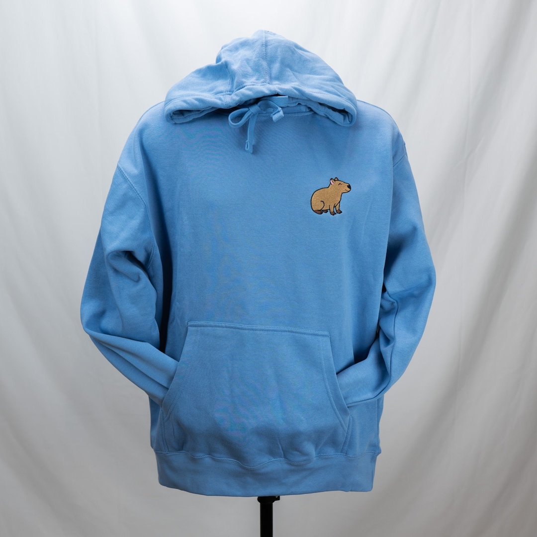 Cute Capybara Embroidered Hoodie - Animal Lover Gift, South America ...