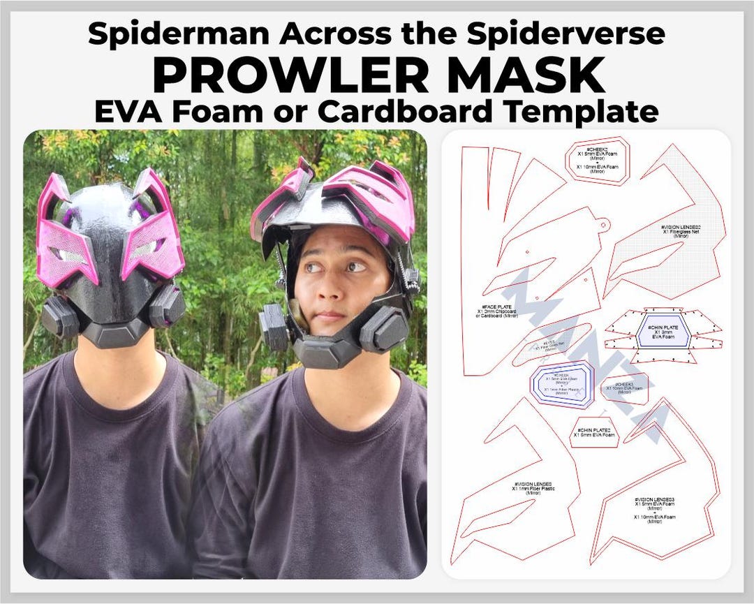 Prowler Mask (with LED, Open and Closed System) - Spiderman Across the ...