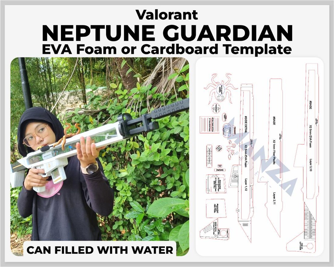 Neptune Guardian (with Real Water) - Valorant Cosplay Prop - Digital ...