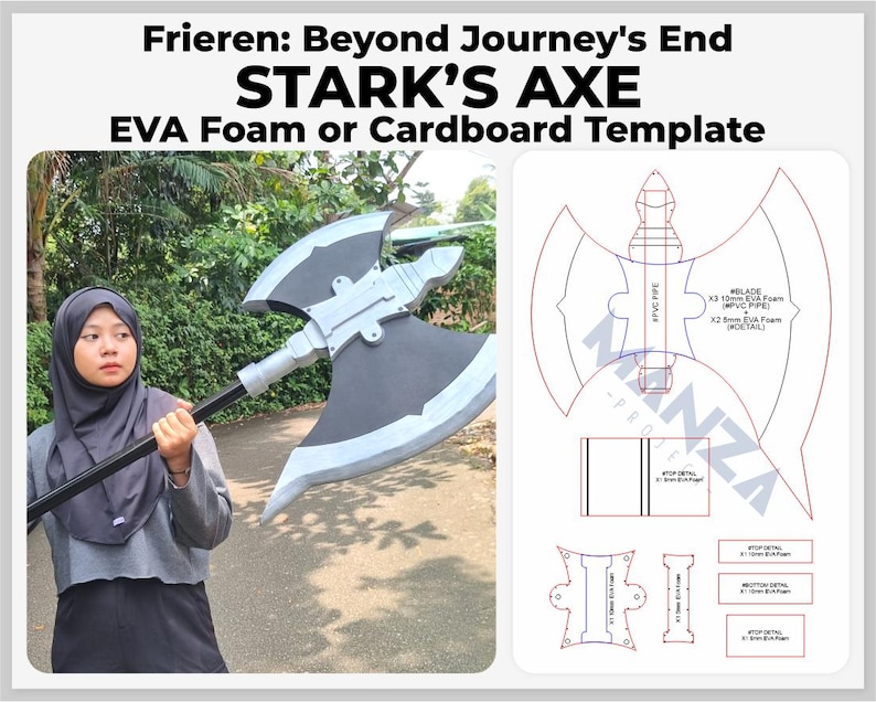 Stark's Axe - Frieren: Beyond Journey's End Cosplay Prop - Digital ...