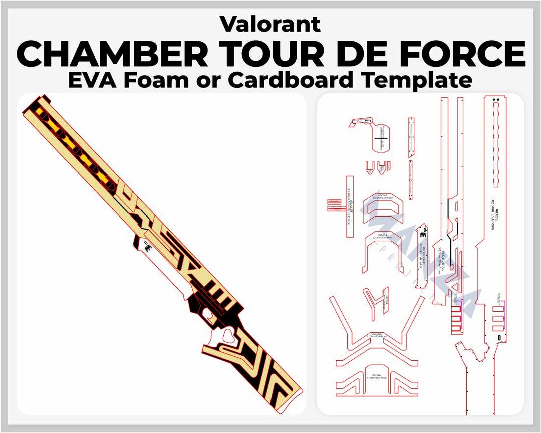 Chamber Tour De Force - Valorant Cosplay Prop - Digital Template Pattern - Etsy