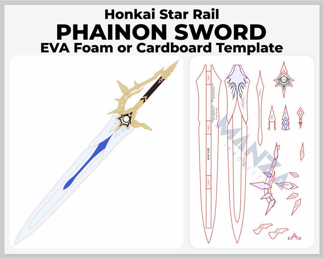 Phainon Sword - Honkai Star Rail Cosplay Prop - Digital Template ...