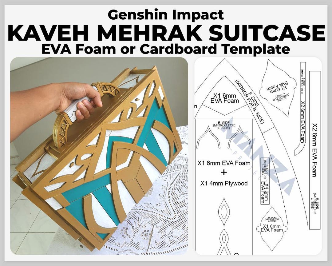 Buy Kaveh Mehrak Genshin Impact Cosplay Prop Digital Template Pattern ...