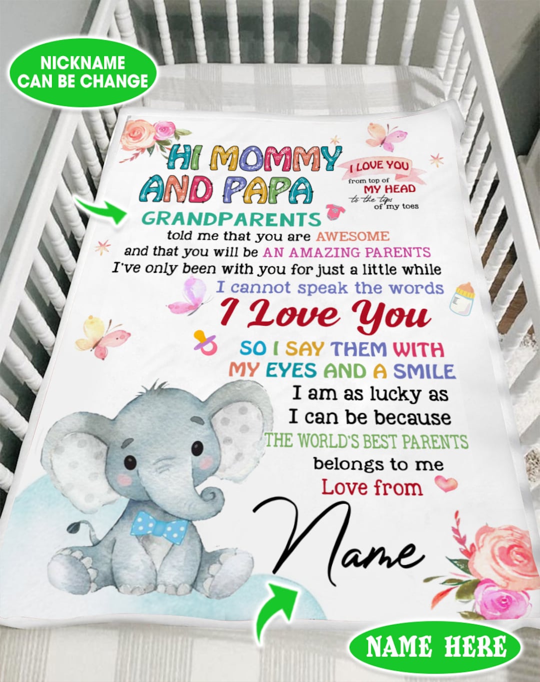 Hi Mommy and Daddy Mommy to Be Gift From Bump, New Mom Blanket, Mothers ...