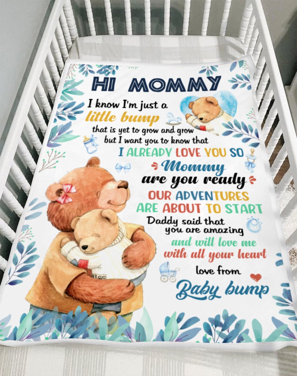 Hi Mommy-mommy to Be Gift From Bump, New Mom Blanket, Mothers Day Gift ...