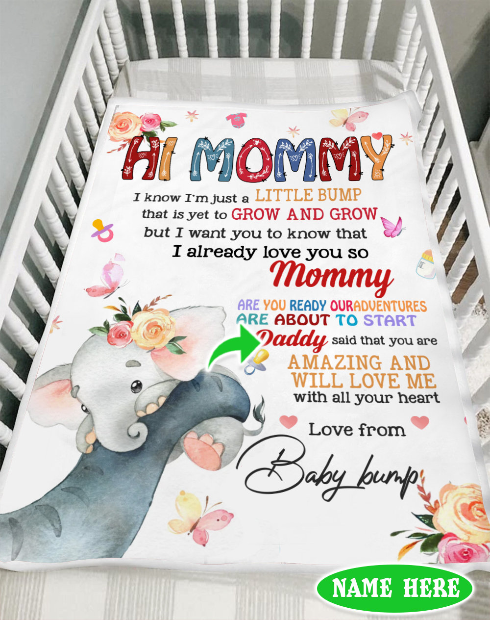 Hi Mommy and Daddy - Mommy to Be Gift From Bump, New Mom Blanket ...