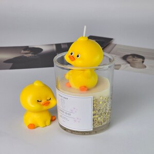 Jimin Birthday Custom Handmade Scented Soy Wax Baby Duck on White Wax W ...