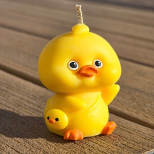 Jimin Birthday Custom Handmade Scented Soy Wax Baby Duck on White Wax W ...