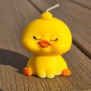 Jimin Birthday Custom Handmade Scented Soy Wax Baby Duck on White Wax W ...