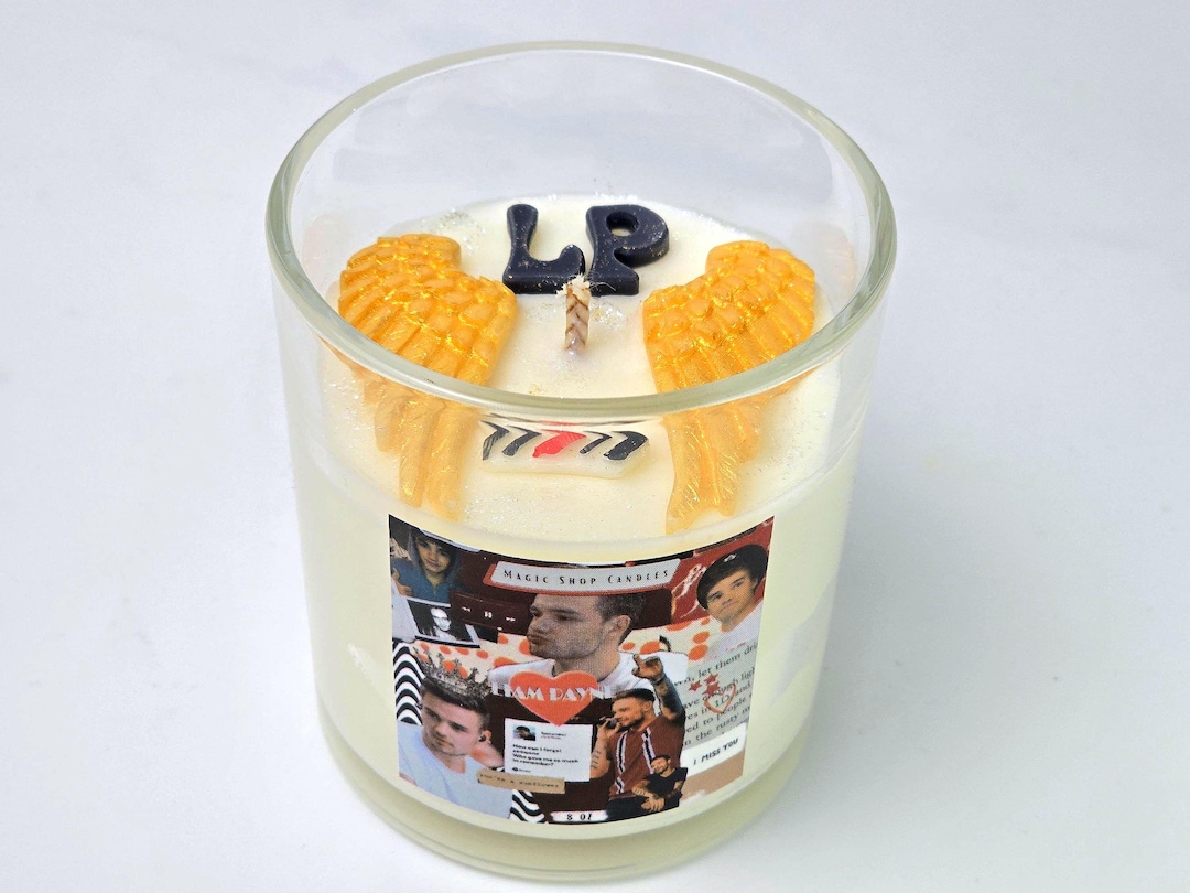 Liam Payne Tribute Candle | Autumn Night Scent, Arrow & Wings Design - Etsy