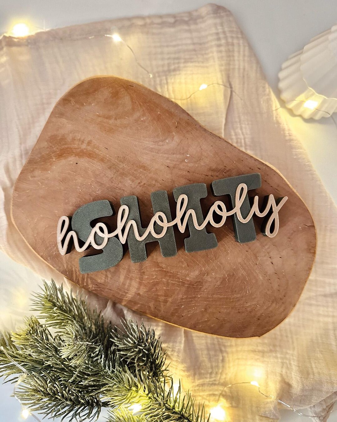 3D Print File: STL & 3MF Anti-christmas Lettering "ho Ho Holy Shit ...