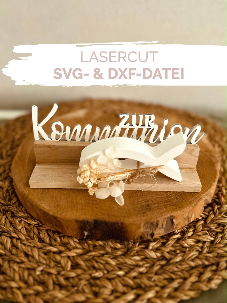 Lasercut File Block Stand for Communion / Confirmation SVG/DXF ...