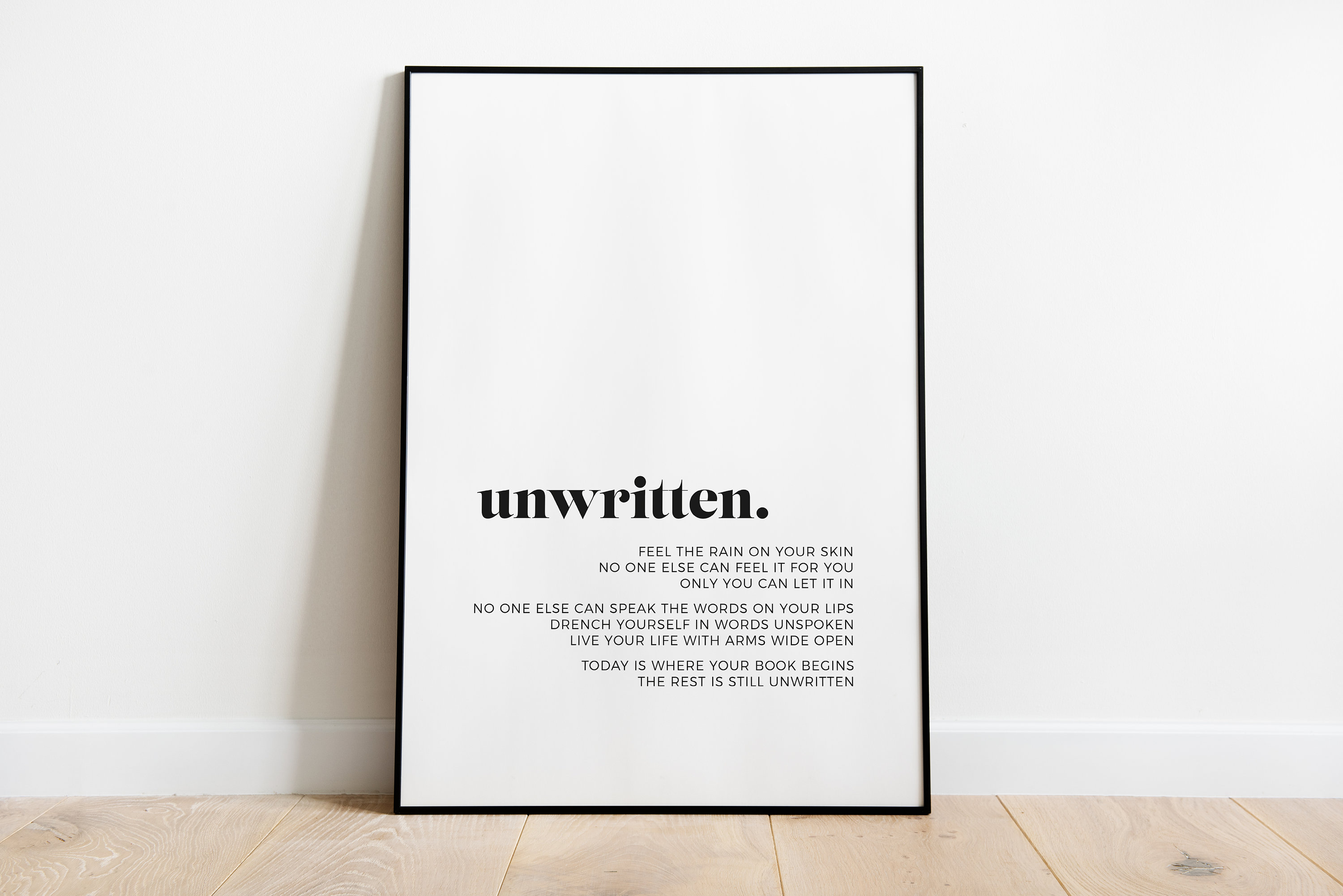 Unwritten Poster Digital Download - Etsy