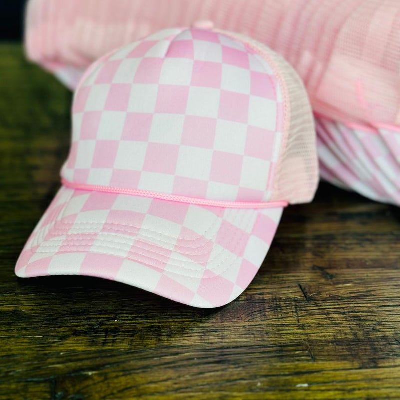 Pink Trucker Hats - Etsy