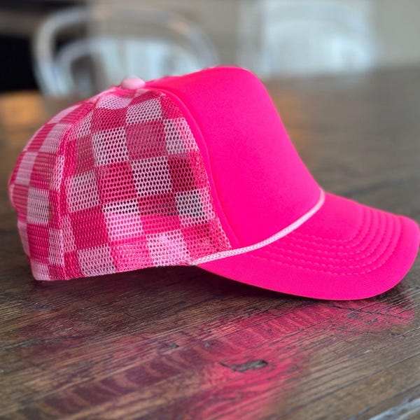 Checkered Hat - Etsy
