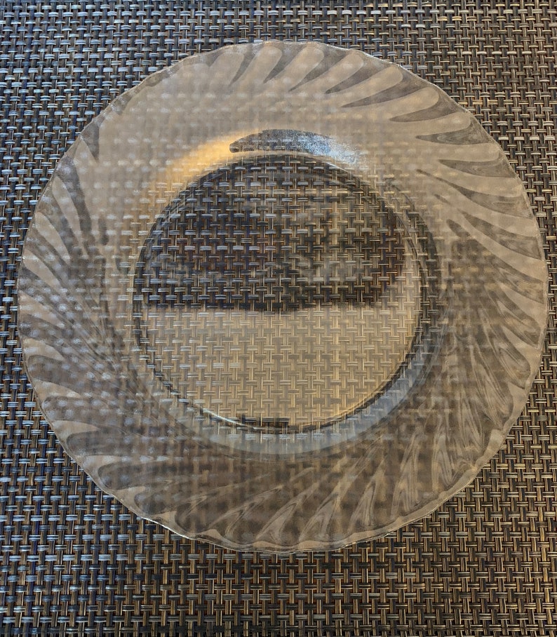 Vintage ARCOROC 12pc Clear Glass Dinnerware Set - Etsy Australia