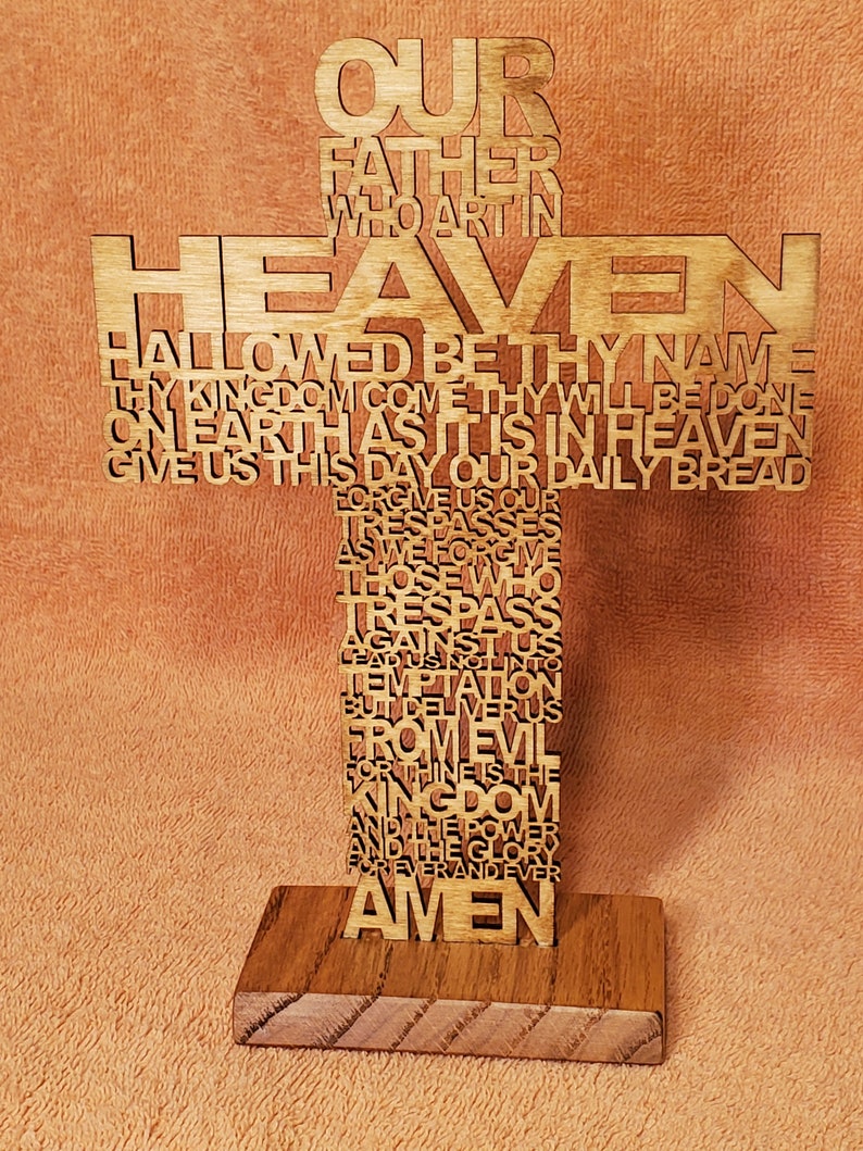The Lord's Prayer Cross - Etsy