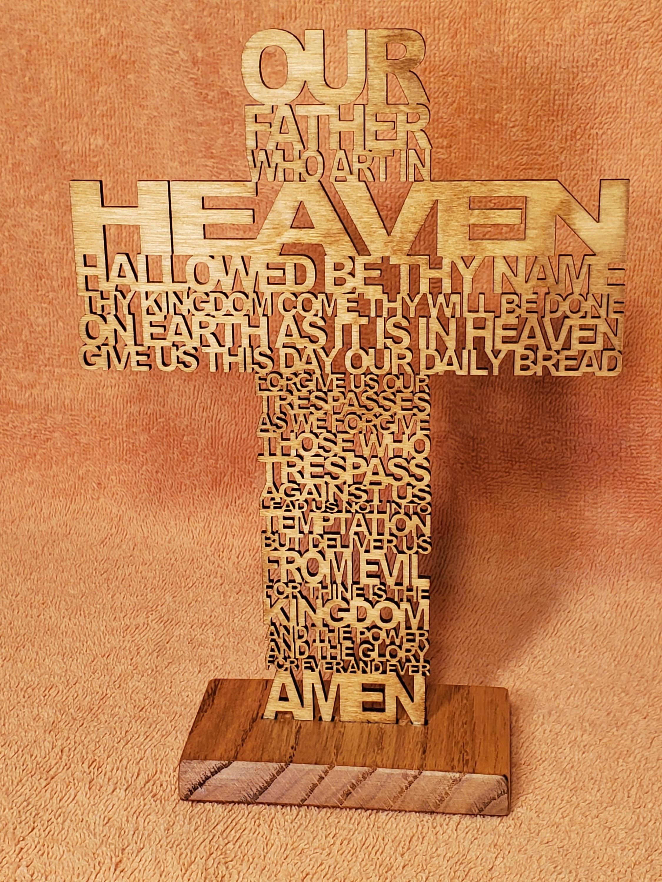 The Lord's Prayer Cross - Etsy