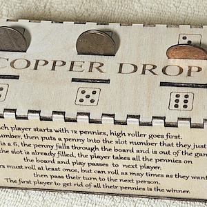 Copper Drop Box Game for All Ages - Etsy