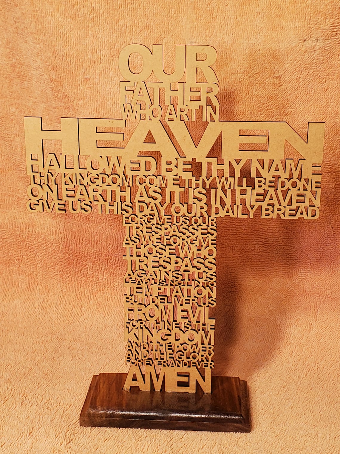 The Lord's Prayer Cross - Etsy