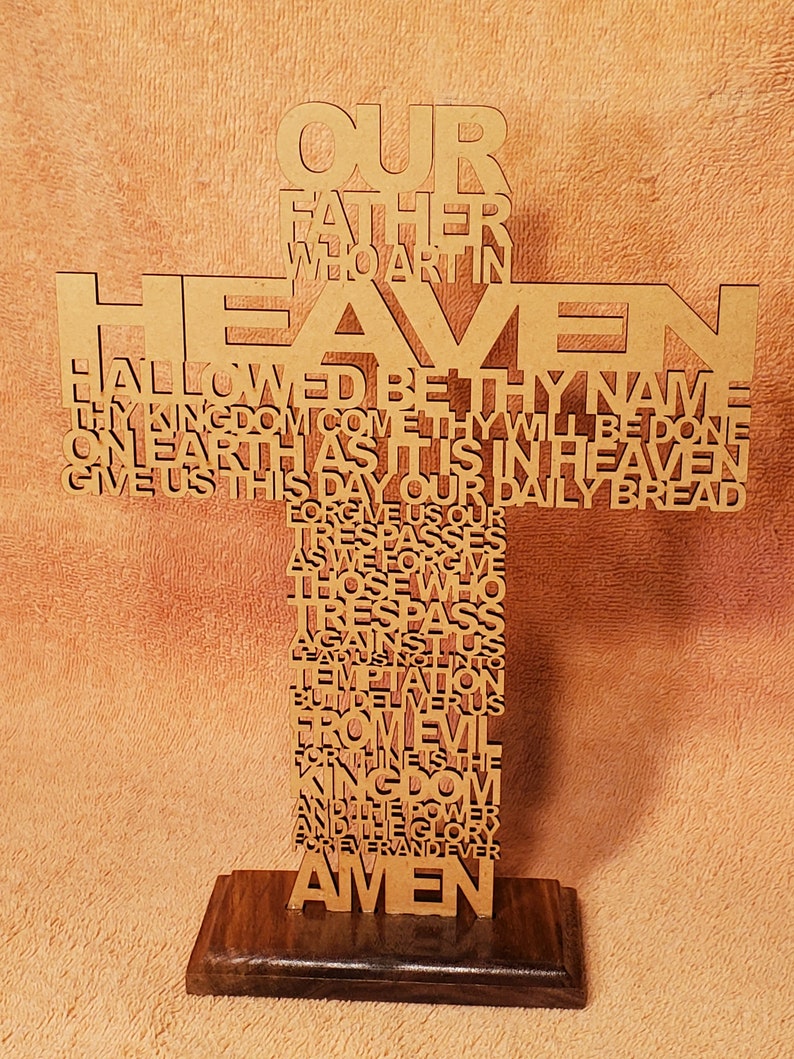 The Lord's Prayer Cross - Etsy
