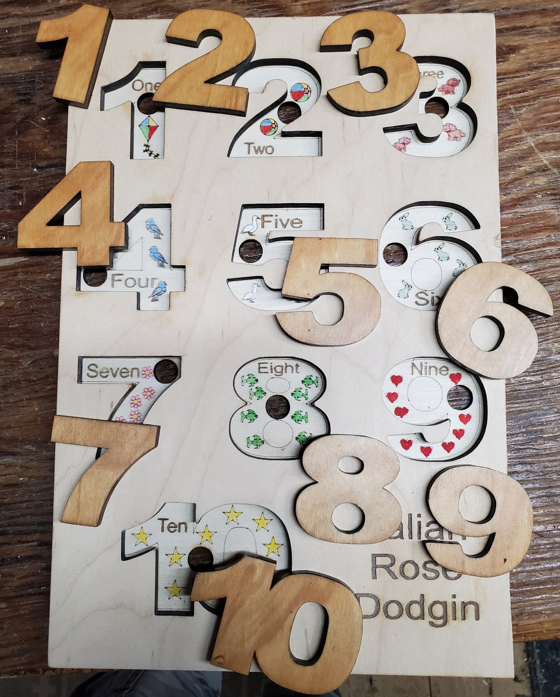 A Child's Number Puzzle That They Will LOVE! - Etsy