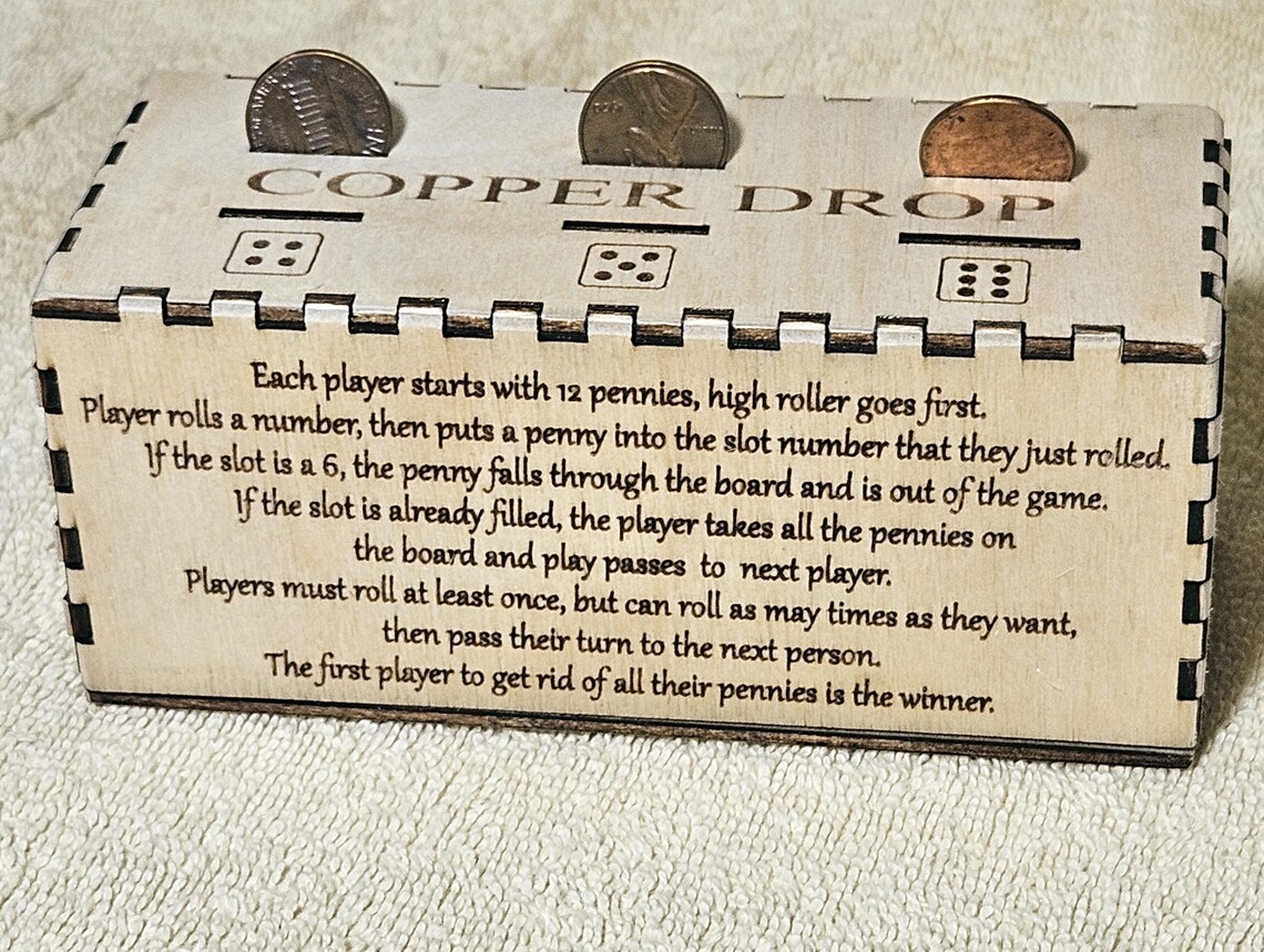 Copper Drop Box Game for All Ages - Etsy