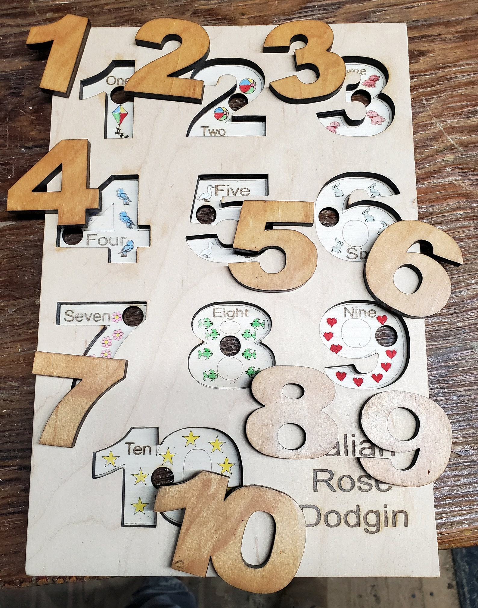 A Child's Number Puzzle That They Will LOVE! - Etsy