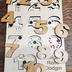 A Child's Number Puzzle That They Will LOVE! - Etsy