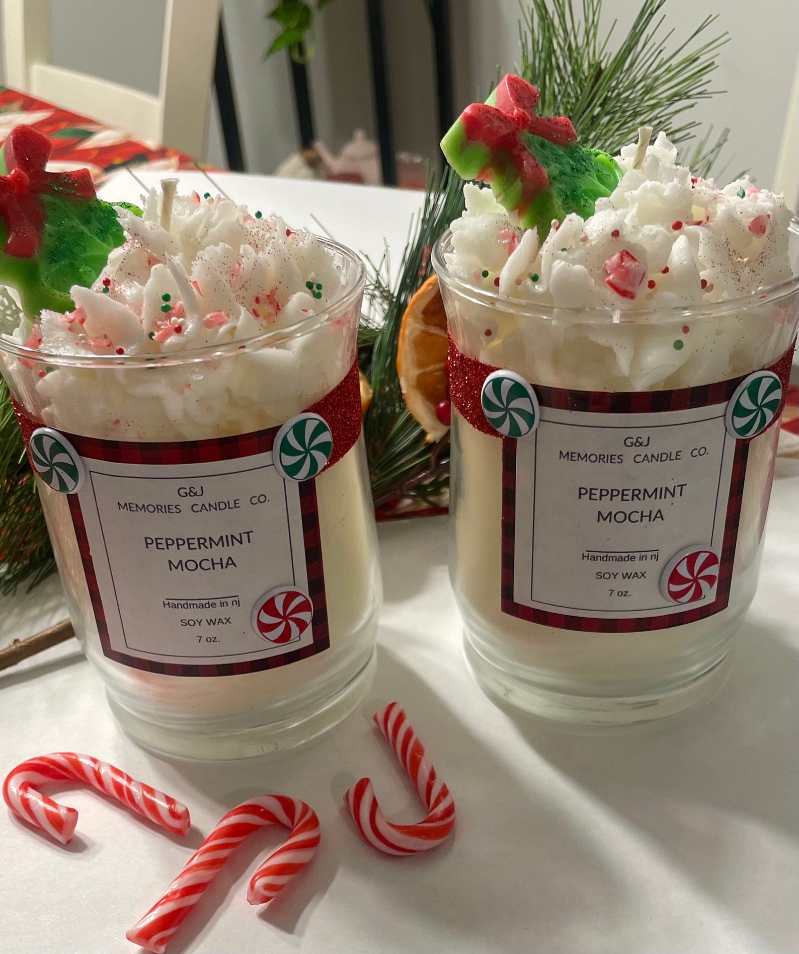Peppermint Mocha Candle - Etsy