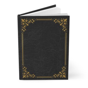Black Victorian Style Journal | Hardcover Vintage Inspired Notebook - Etsy