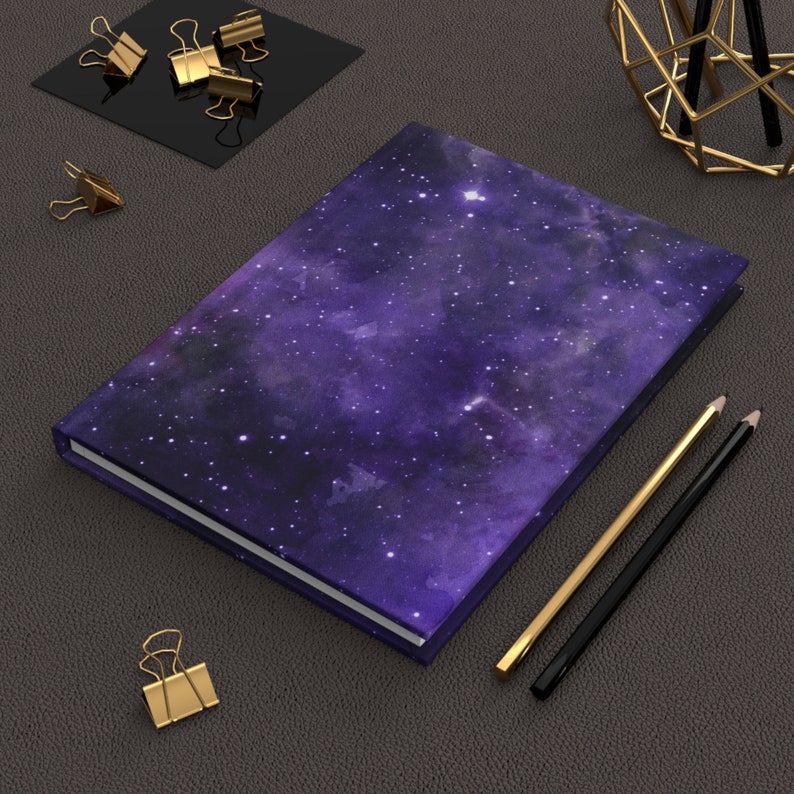 Purple Galaxy Hardcover Notebook Journal - Etsy
