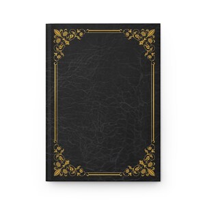 Black Victorian Style Journal | Hardcover Vintage Inspired Notebook - Etsy
